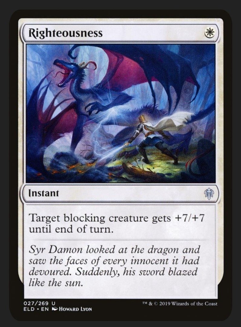 Magic The Gathering - Righteousness, Hobbies & Toys, Toys & Games on ...