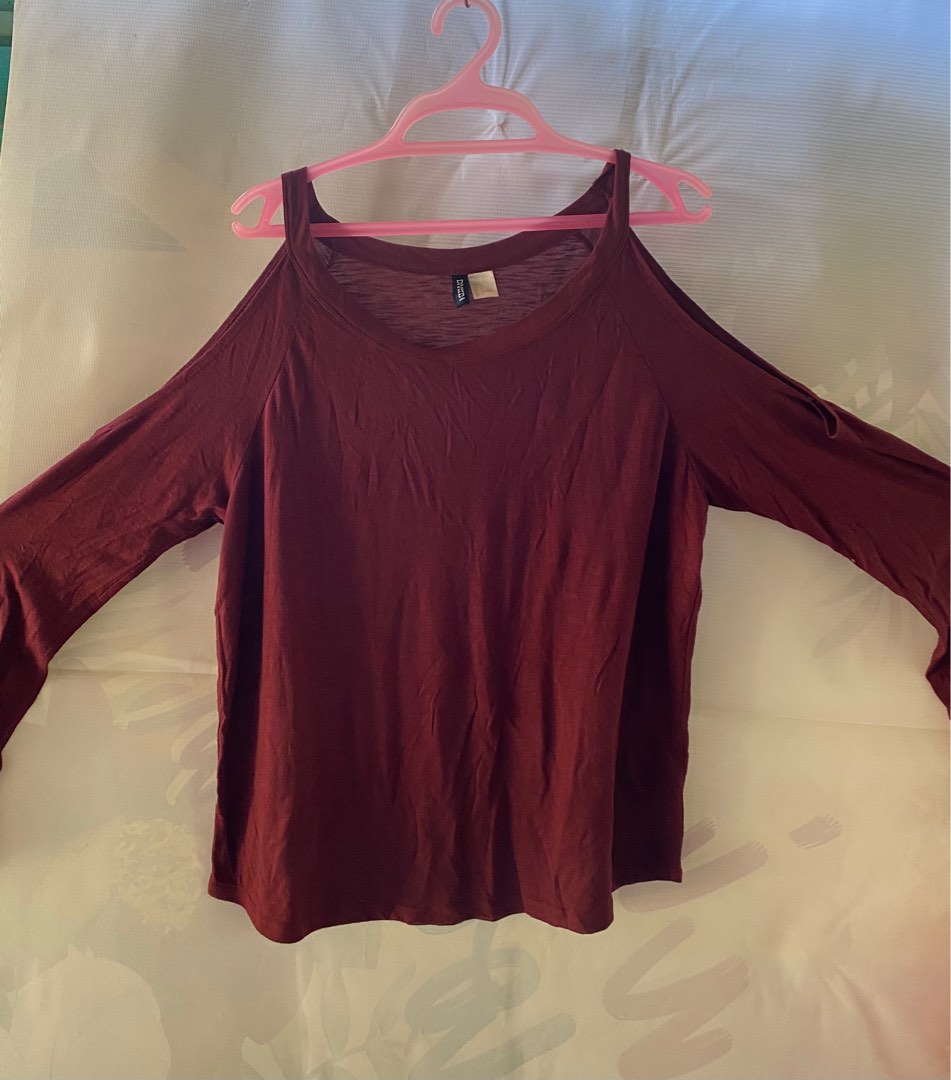 Maroon long sleeves on Carousell