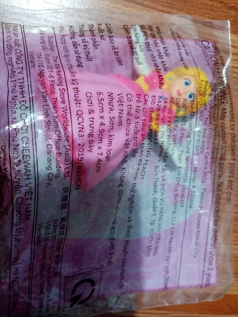 Mcdonald's happy meal toy 2022 Mario Bros. SPINNING PEACH, Hobbies ...