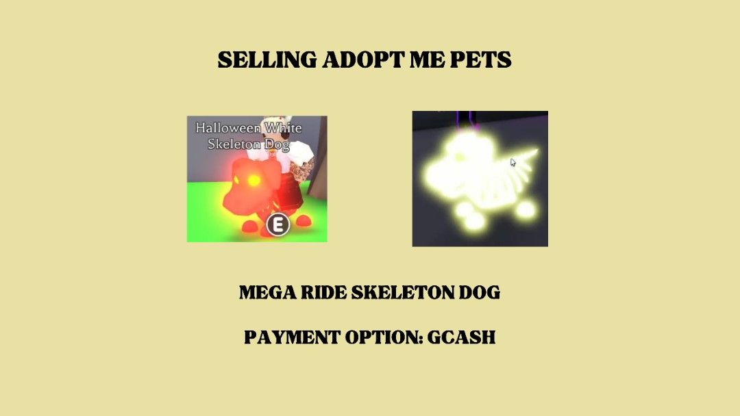 MEGA RIDE SKELETON DOG ADOPT ME, Video Gaming, Gaming Accessories, In ...
