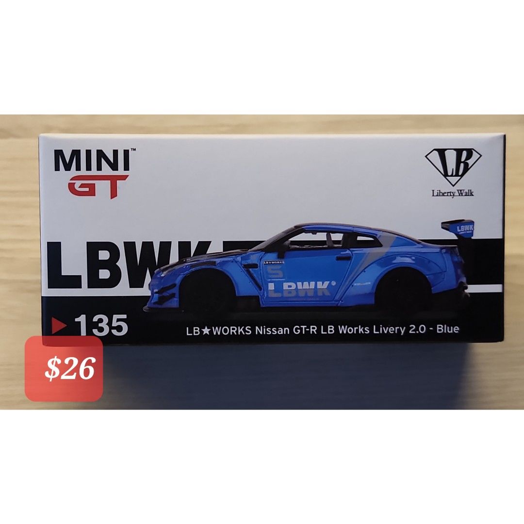 Mini GT Nissan GTR R35 Liberty Walk Blue 135 1/64 JDM not tomica ...