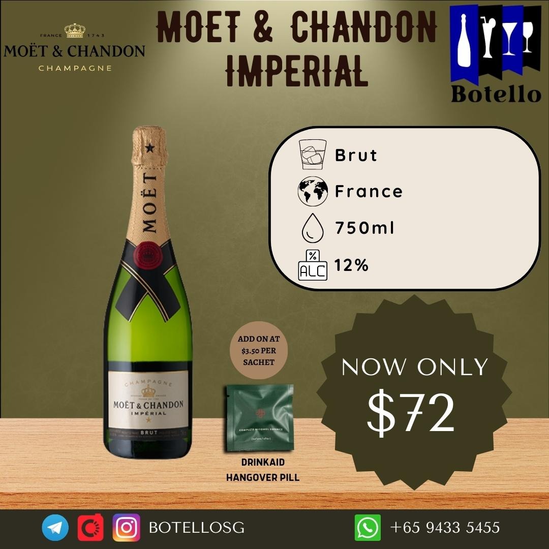 Moet Chandon Imperial Brut Champagne / 750ml / Same Day Alcohol ...