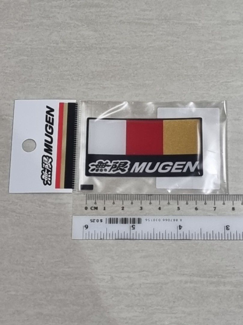 Mugen Tricolor Potting Emblem, Car Accessories, Accessories on Carousell