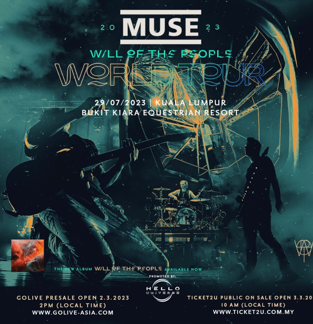 Muse WOTP Tour Live In KL 2023 Cat C, Tickets & Vouchers, Event Tickets ...