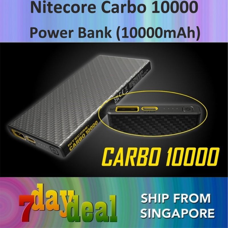 Nitecore Carbo 10000 Power Bank (10000mAh, 3A) Dual Port., Mobile Phones & Gadgets, Mobile ...