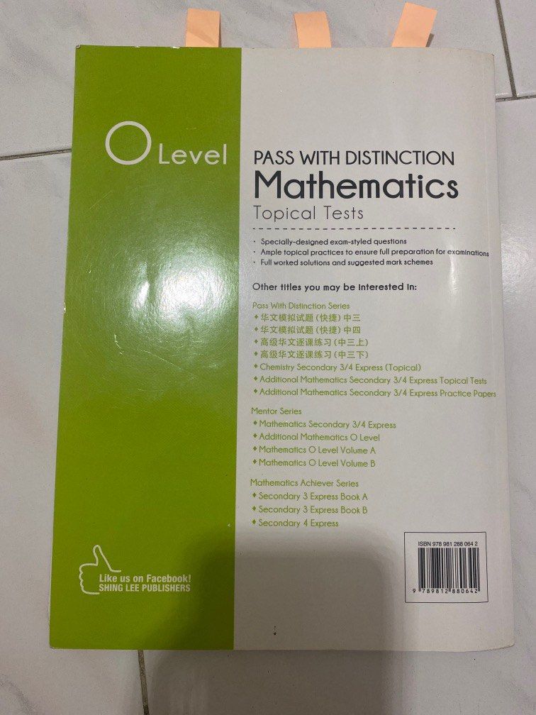 (O level) Pass with Distinction Math, Hobbies & Toys, Books & Magazines, Assessment Books on ...