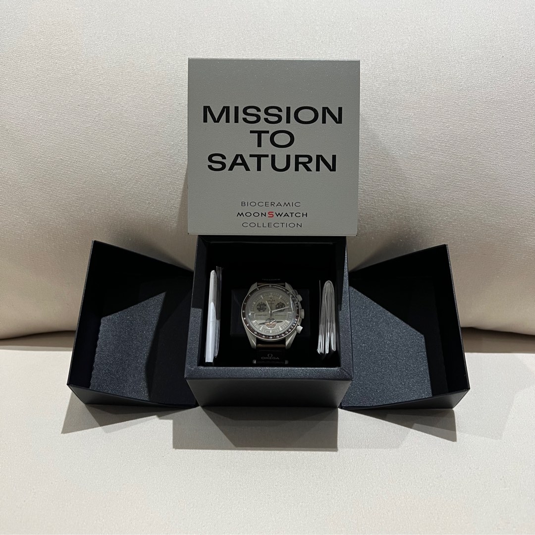 Omega Swatch MoonSwatch Mission to Saturn Watch, Men's Fashion, Watches ...