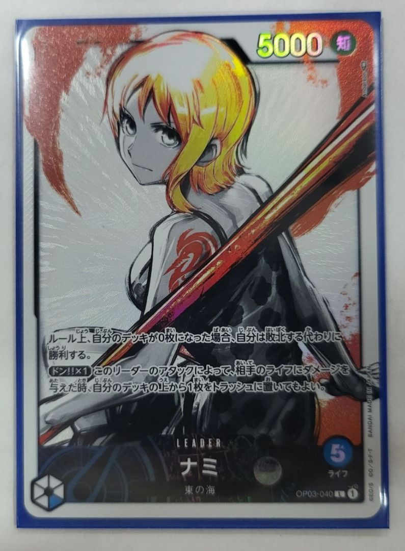 One Piece TCG Nami OP03-040 (Alt Art Leader), Hobbies & Toys, Toys ...