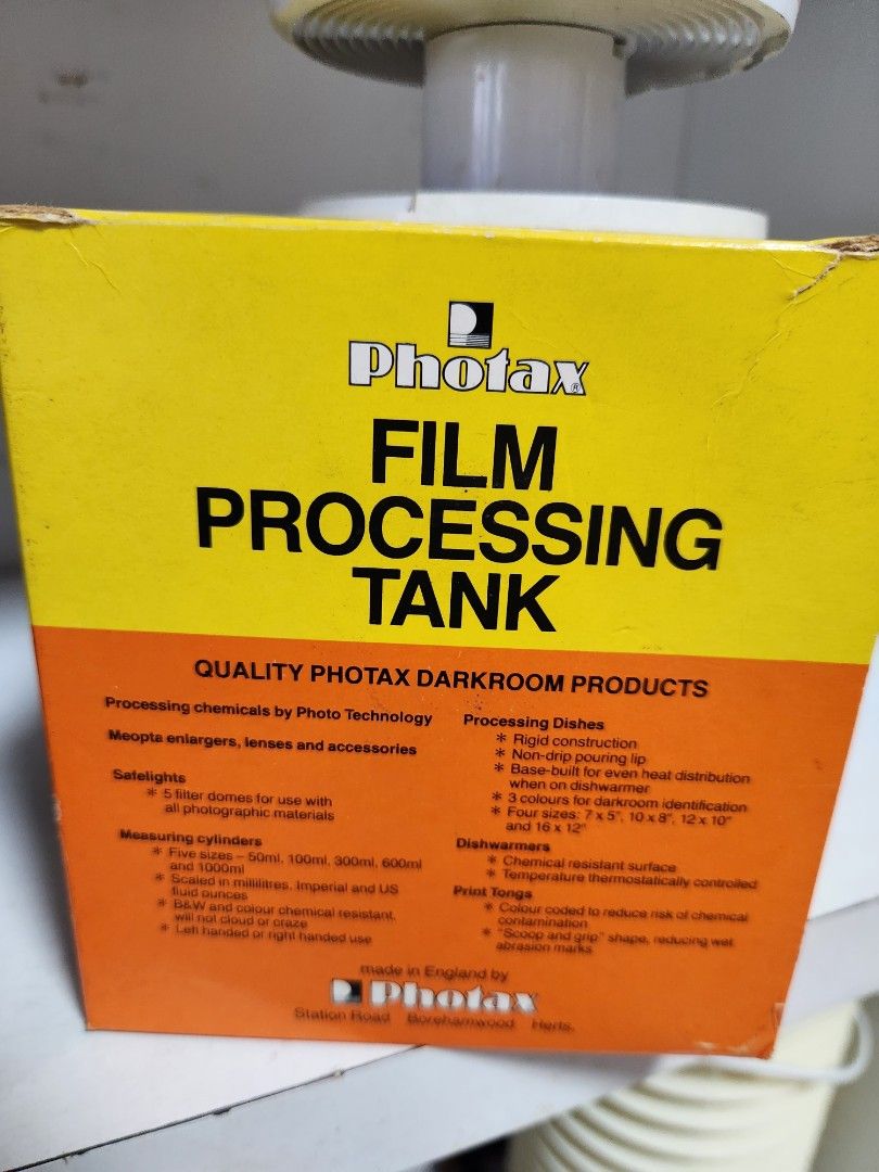 Photax film processing tank, Photography, Photography Accessories ...