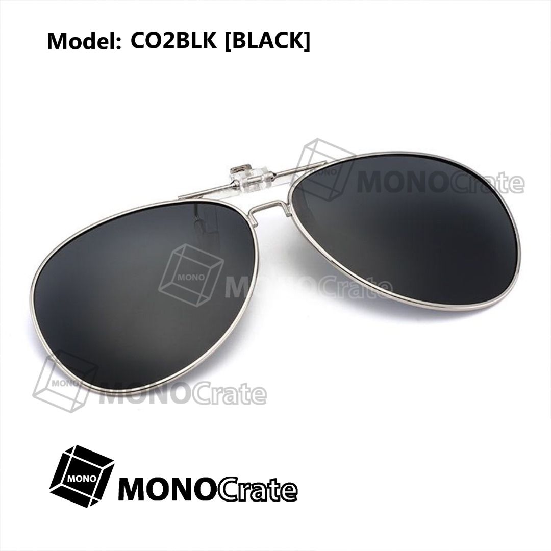 Polarized Aviator Clip-on Sunglass (Flip up version), Women's Fashion ...