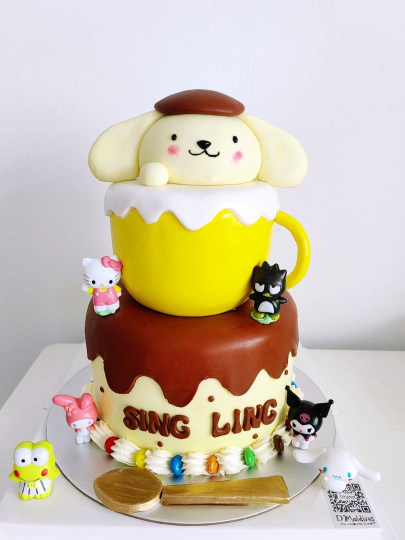 Pompompurin Birthday Cake, Food & Drinks, Homemade Bakes on Carousell