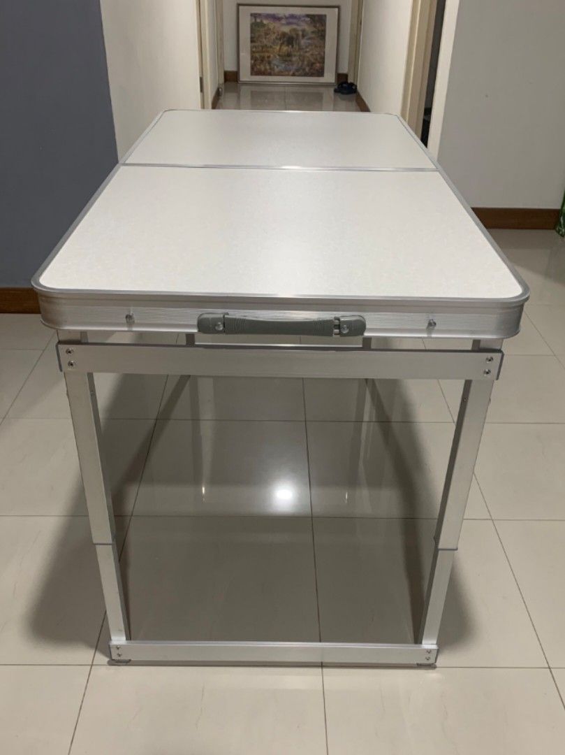 Portable Folding Aluminum Table, Furniture & Home Living, Outdoor ...
