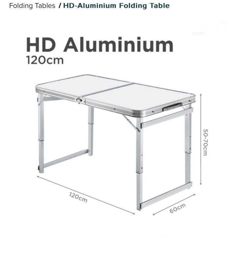 Portable Folding Aluminum Table, Furniture & Home Living, Outdoor ...