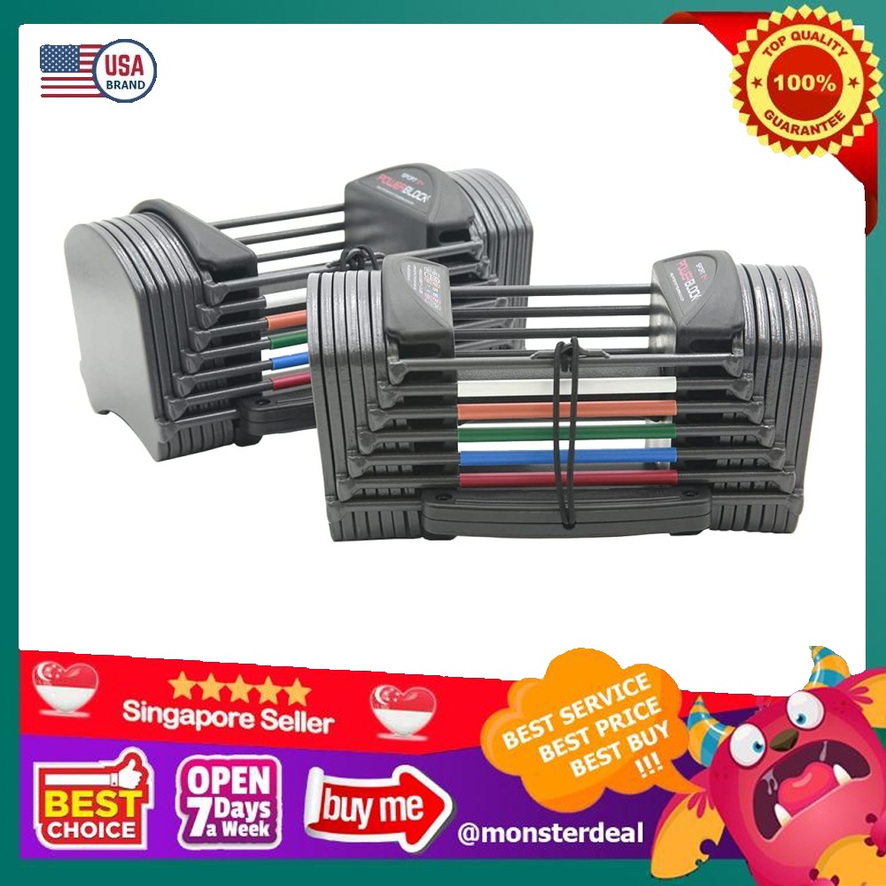 POWERBLOCK Adjustable Dumbbells, Sports Equipment, Exercise & Fitness ...