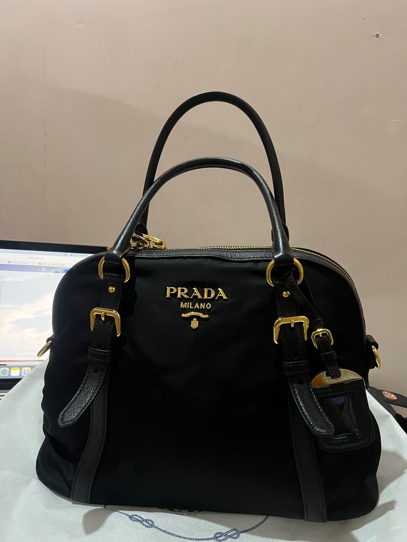 Prada Dome Bag, Luxury, Bags & Wallets on Carousell