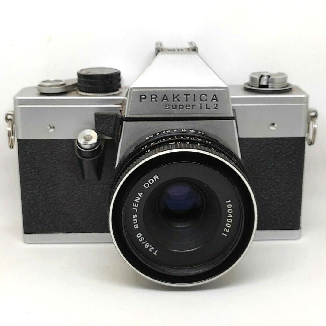 Praktica Super TL2 Mechanical SLR Film Camera with Aus Jena (Carl Zeiss) 50mm Prime Lens ...