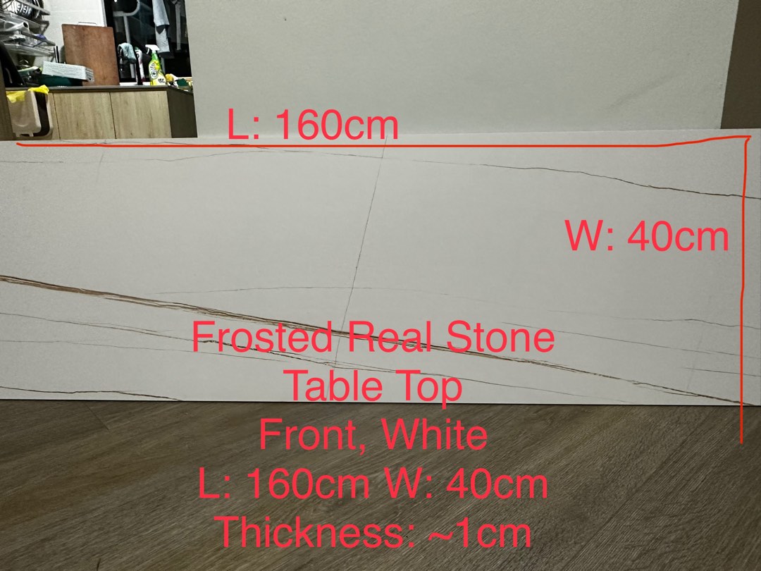 Real Stone White Frosted Home Bar Table, Furniture & Home Living ...
