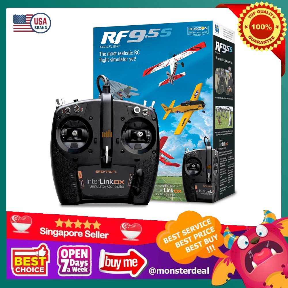 REALFLIGHT 9.5S RC Flight Sim with Interlink Controller, RFL1200S ...