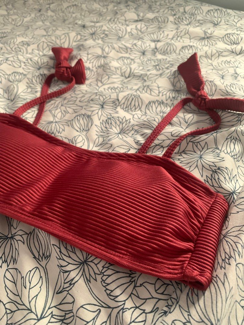 Red Lovi Poe x Bench Ribbed Bikini on Carousell