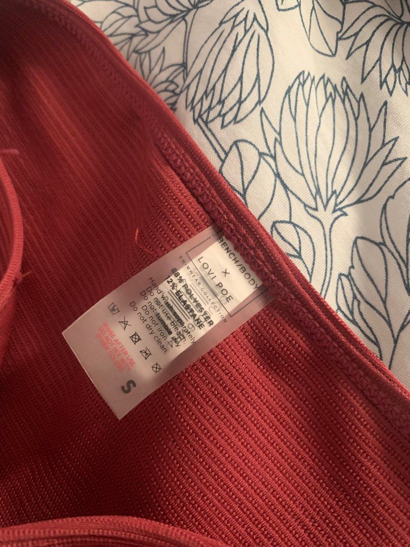 Red Lovi Poe x Bench Ribbed Bikini on Carousell