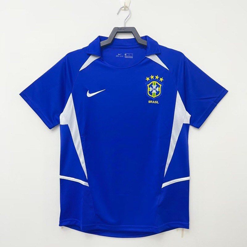 Retro 2002 World Cup Brazil Away Jersey, Men's Fashion, Tops & Sets ...