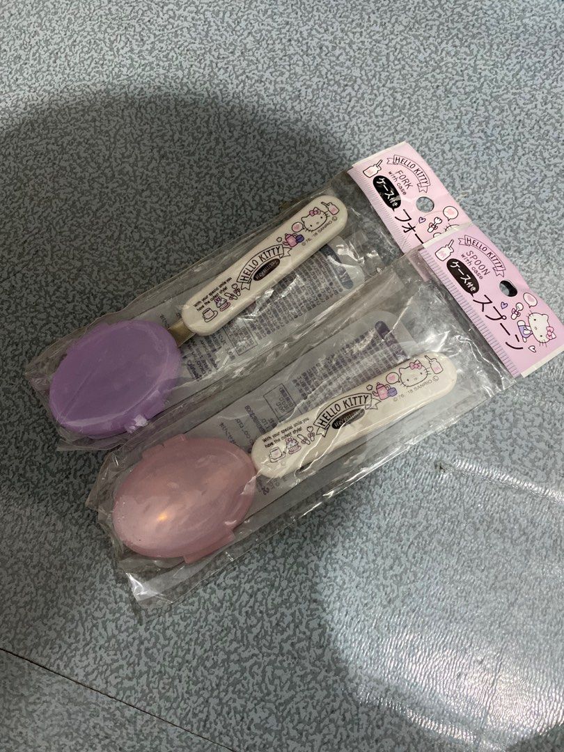 Sanrio hello kitty spoon and fork, Babies & Kids, Going Out, Other ...