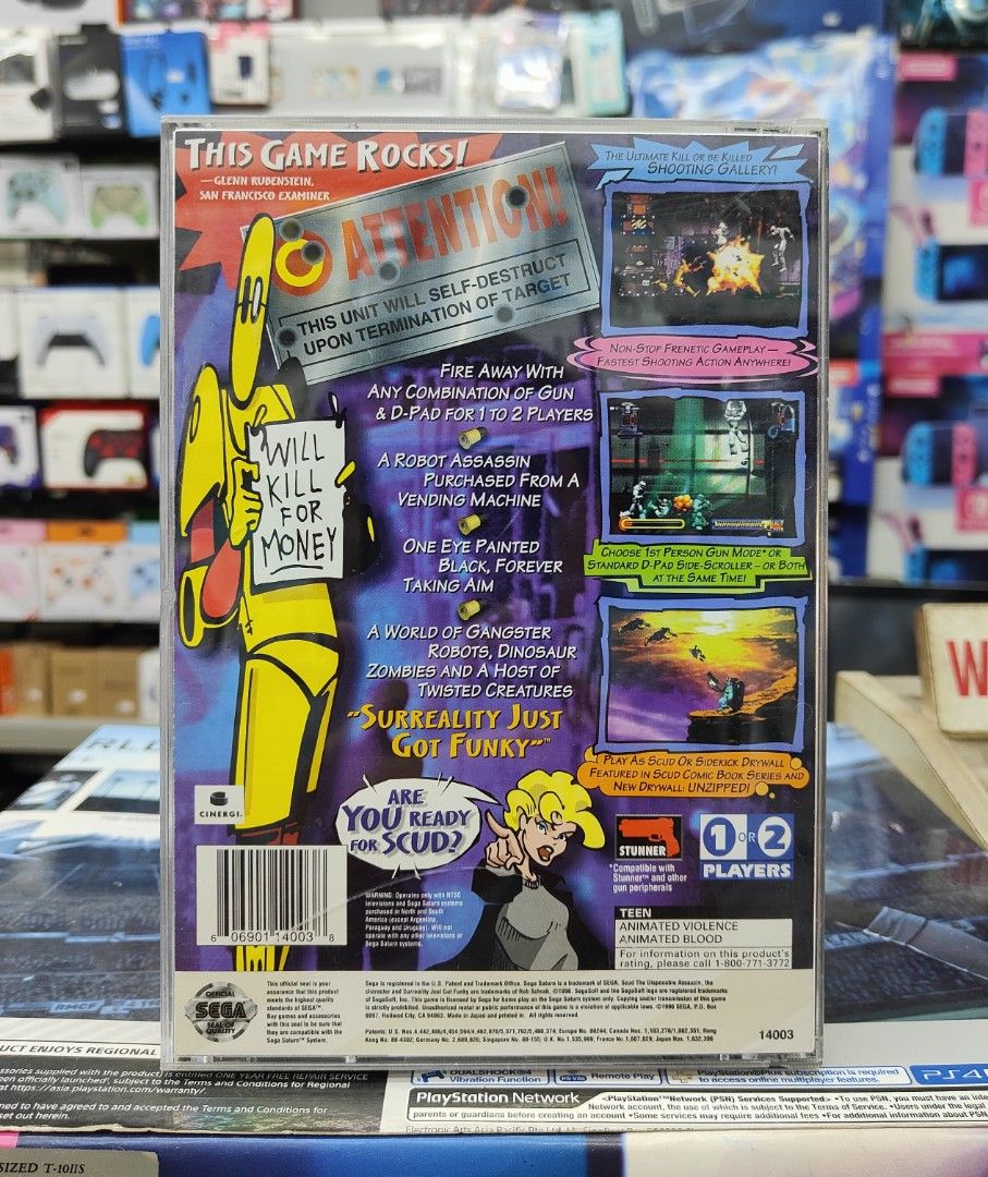 Sega Saturn Scud The Disposable Assassin, Video Gaming, Video Games, Others on Carousell