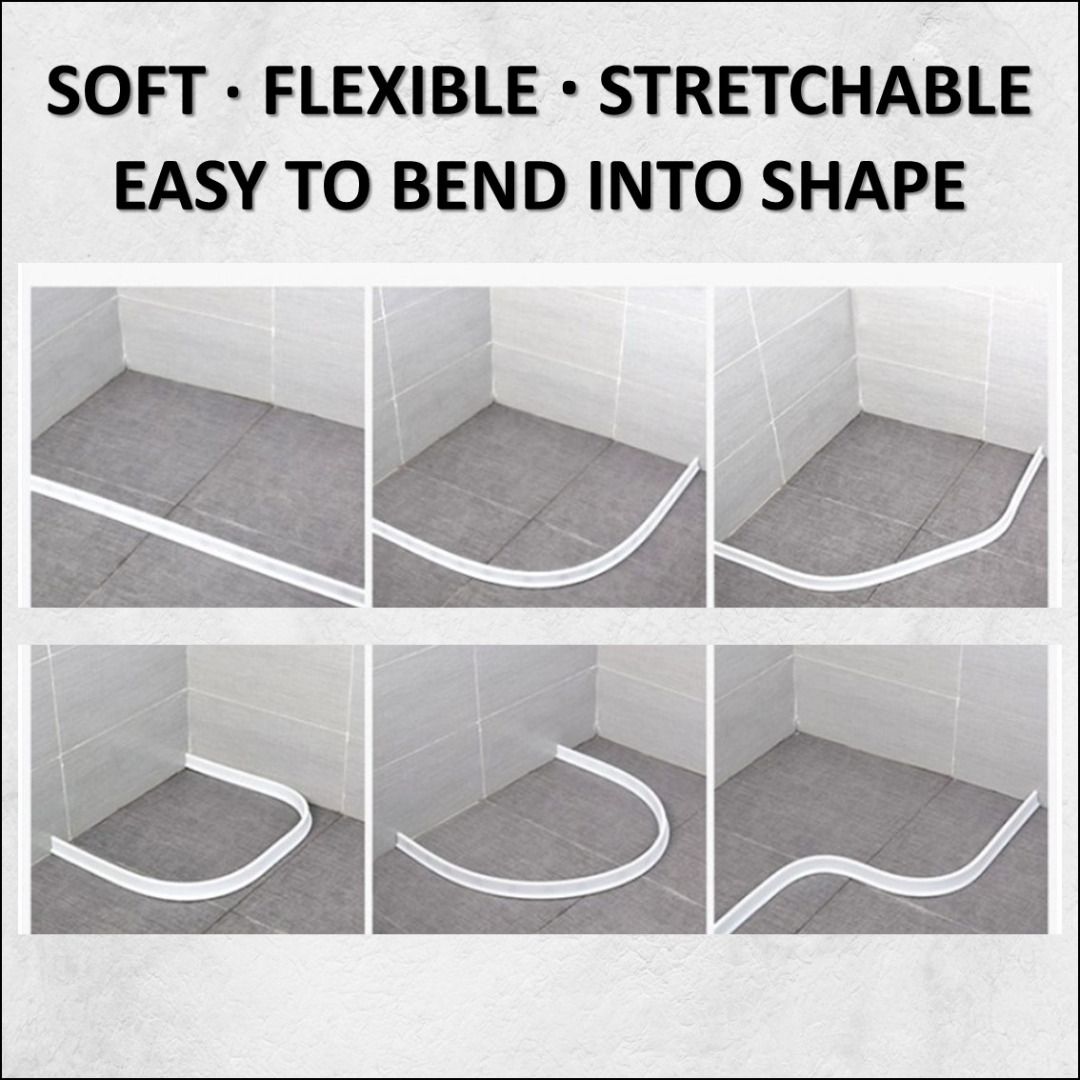 [SG STOCK] Silicon Water Blocker | Toilet Shower Curb | Water Stopper ...