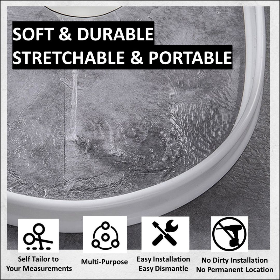 [SG STOCK] Silicon Water Blocker | Toilet Shower Curb | Water Stopper ...