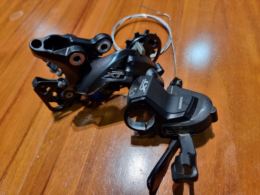 Shimano XT 11Spd rear derailleur and shifter RD-M8000-GS medium cage and 11 speed XT shifter SL ...