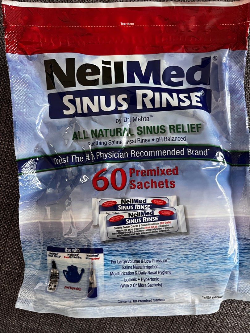 Sinus saline sachets, Beauty & Personal Care, Oral Care on Carousell