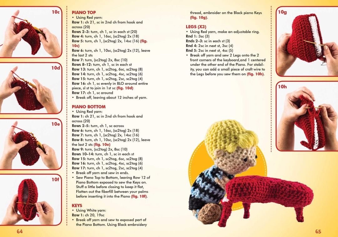 Snoopy Woodstock Peanuts Crochet Kit materials to complete 3 Peanuts ...