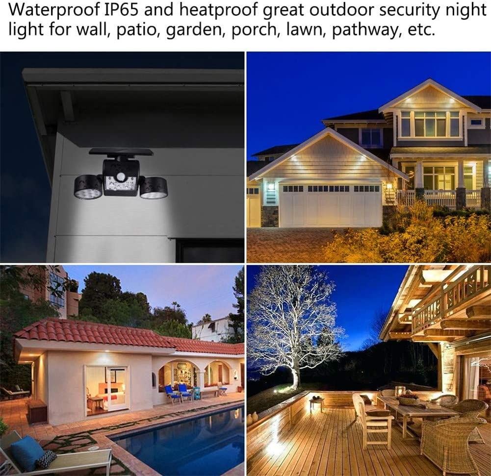Solar Double Headlight Spotlight, 30 LED 3 Optional Mode, Adjustable ...