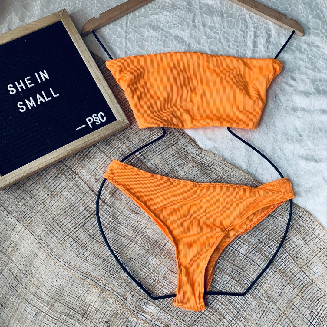 SOLID ORANGE BIKINI, Women's Fashion, Swimwear, Bikinis & Swimsuits on ...