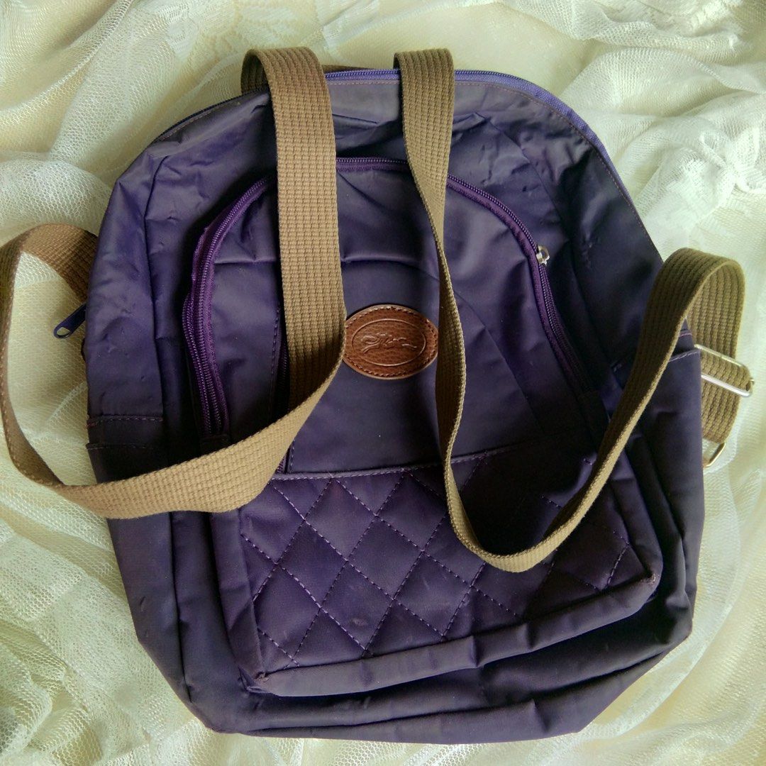 Tas backpack ungu, Fesyen Wanita, Tas & Dompet di Carousell