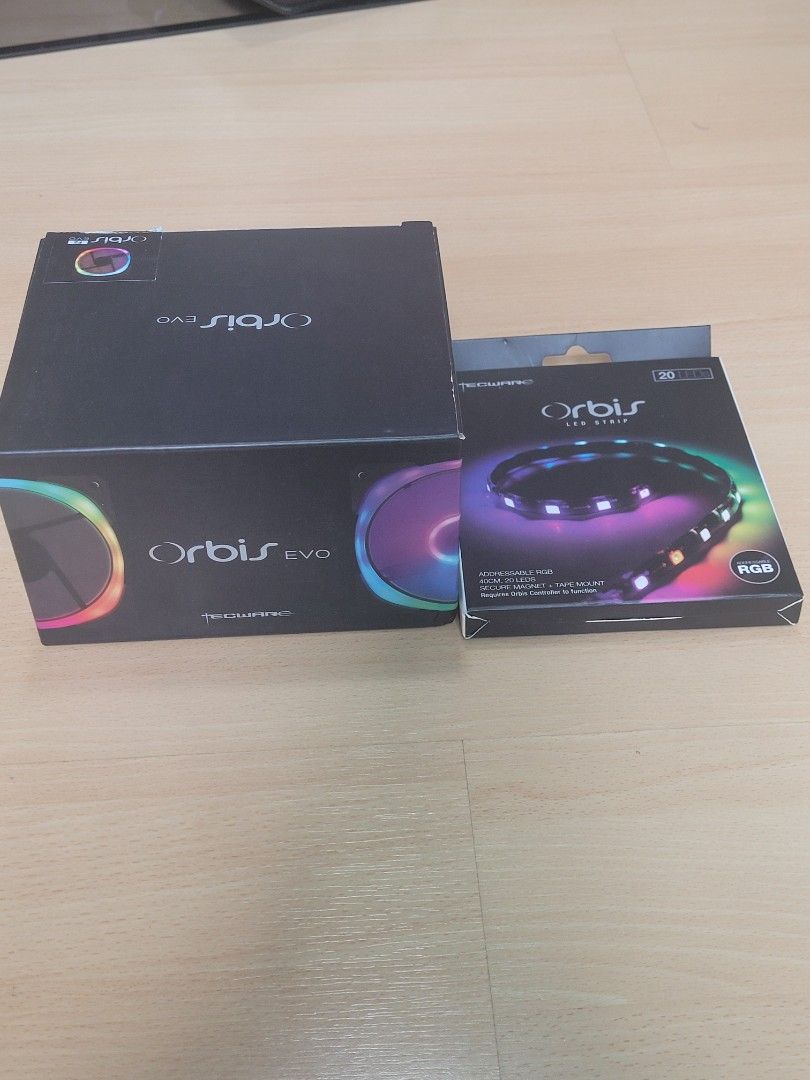 Tecware orbis evo f2 3x fan pack+fan hub+orbis led strip, Computers ...