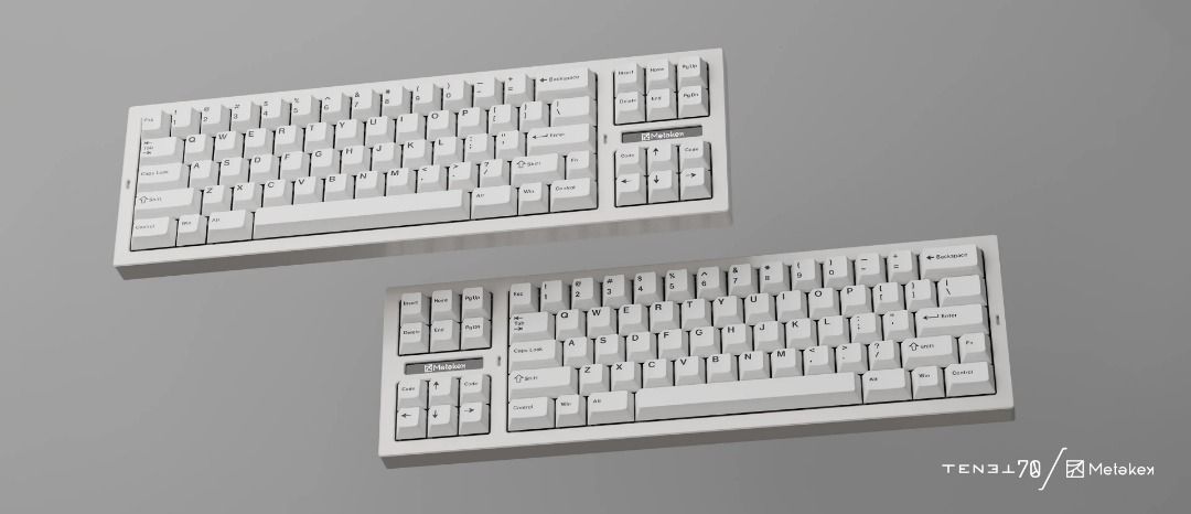 Tenet 70% R2 Mechanical Keyboard (BIANCO with Sandblasted Brass Weight ...
