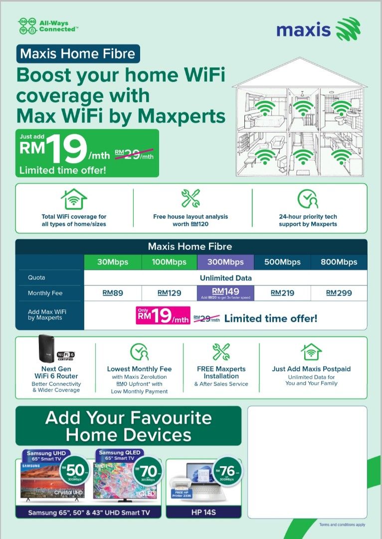 TIME Unifi Maxis Fibre Internet Service, Services, Home Services ...