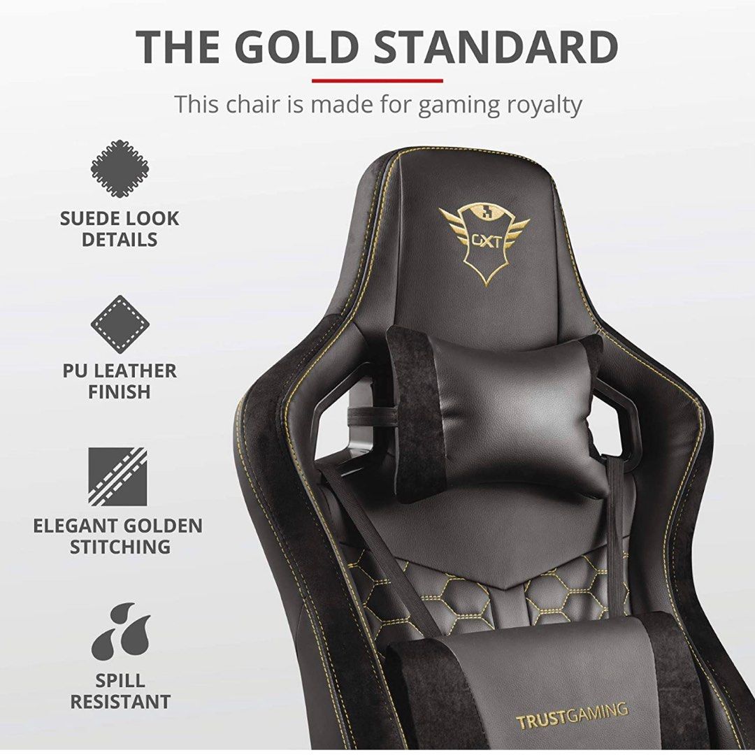 Trust Gaming Chair GXT 712 Resto Pro, Extra Comfortable and Highly ...