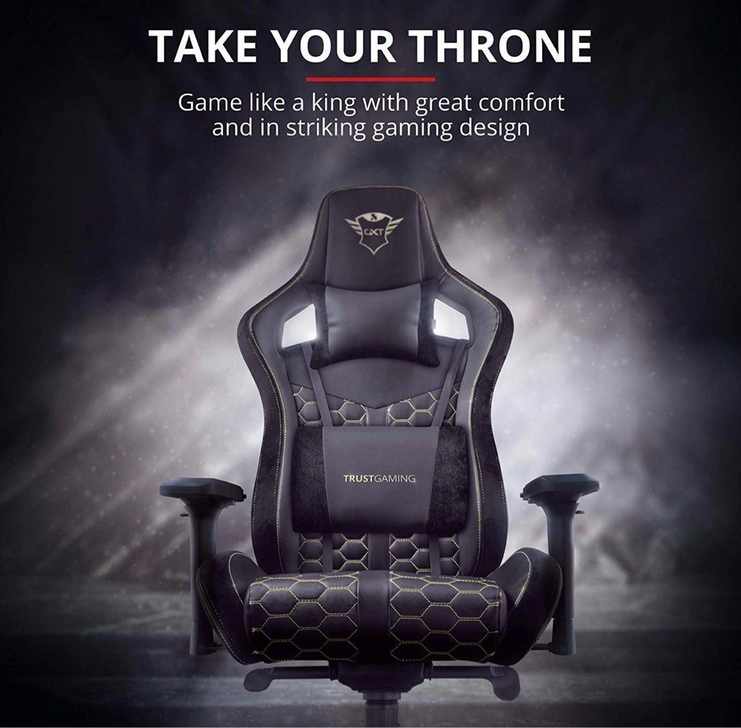 Trust Gaming Chair GXT 712 Resto Pro, Extra Comfortable and Highly ...