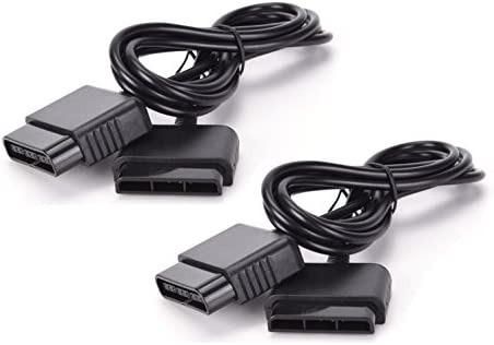 Twin Pack 1.8m / 6ft Extension Cable Compatible with PS1 and PS2 ...