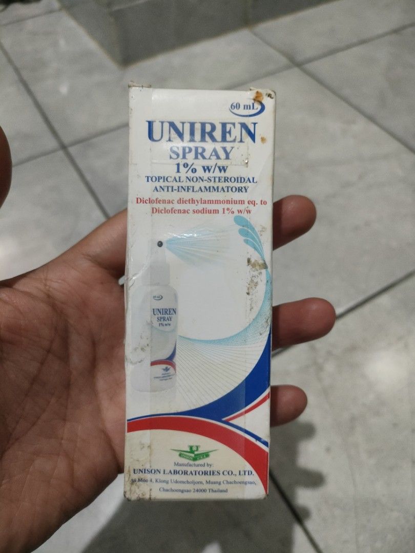 Uniren Spray 1%, Kesehatan & Kecantikan, Kulit, Sabun & Tubuh di Carousell
