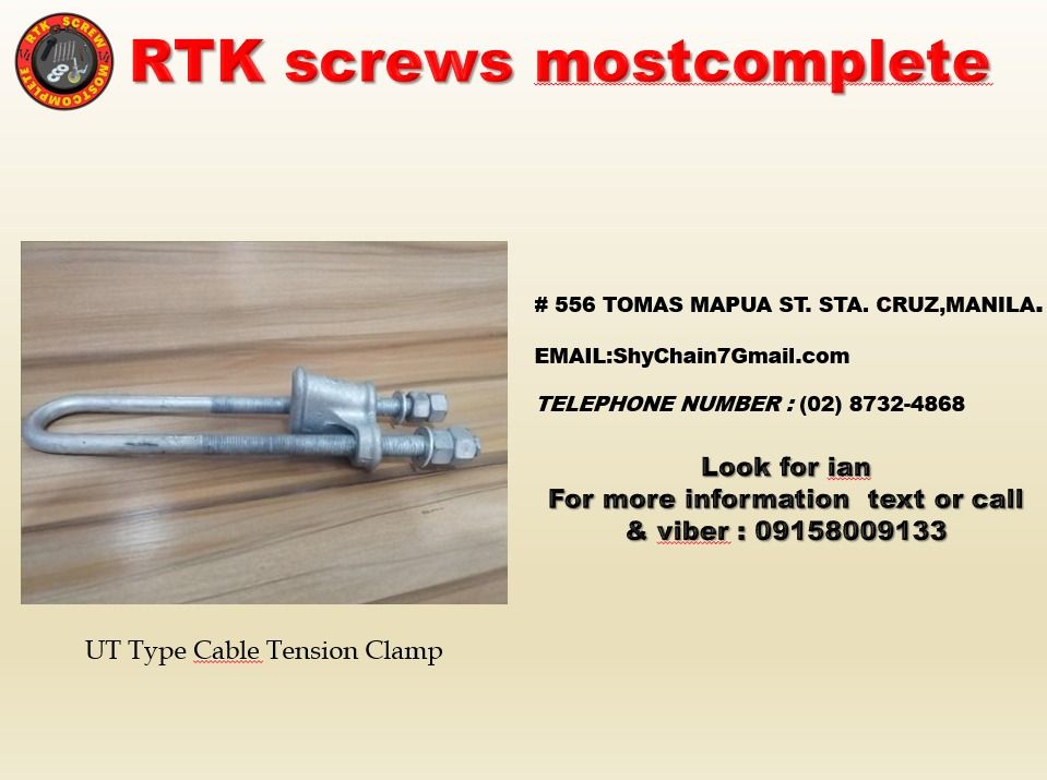 UT Type Cable Tension Clamp And Plastic holder Cable hook on Carousell