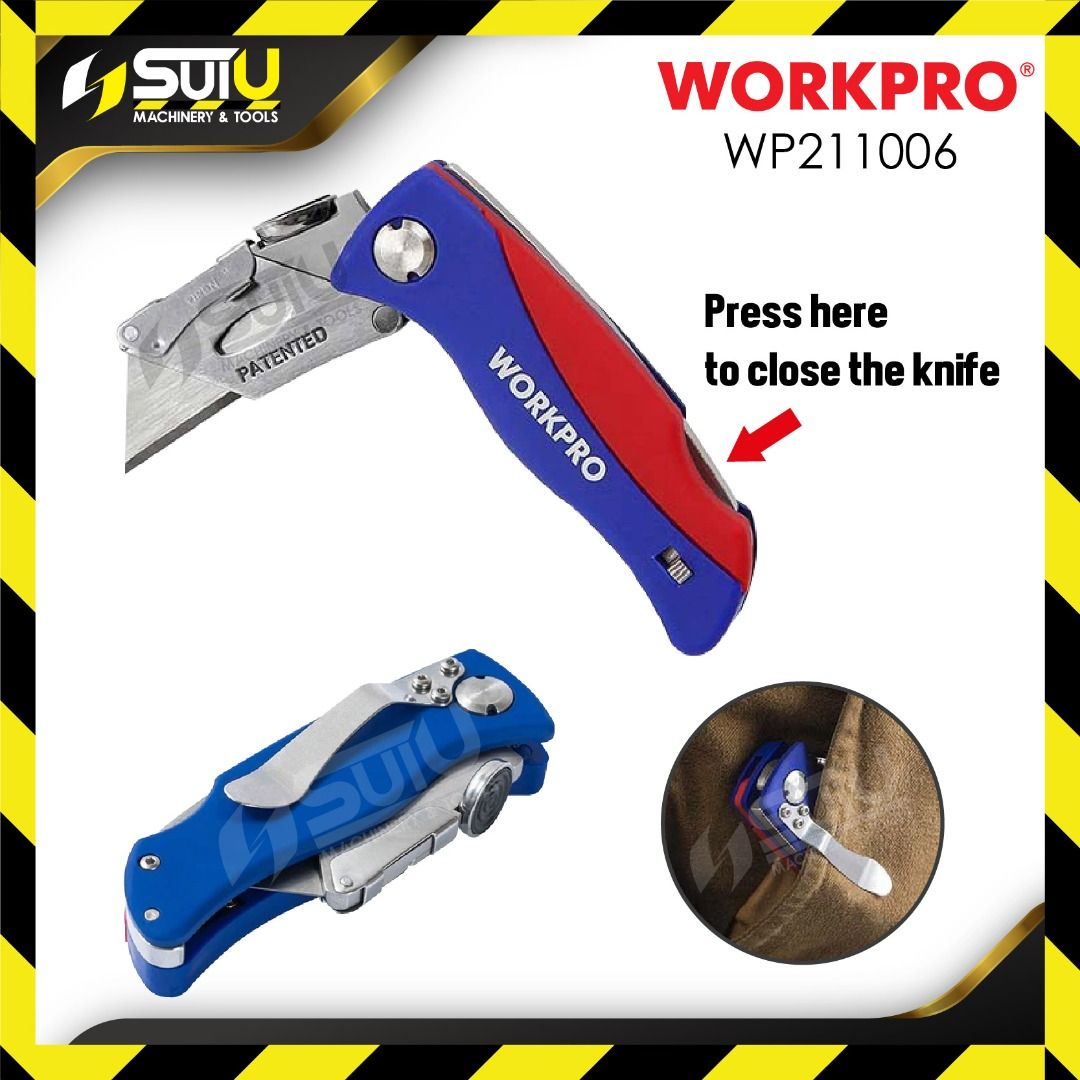 WORKPRO WP211006 BI-Material Quick Change Utility Knife (6 Blades), Furniture & Home Living ...