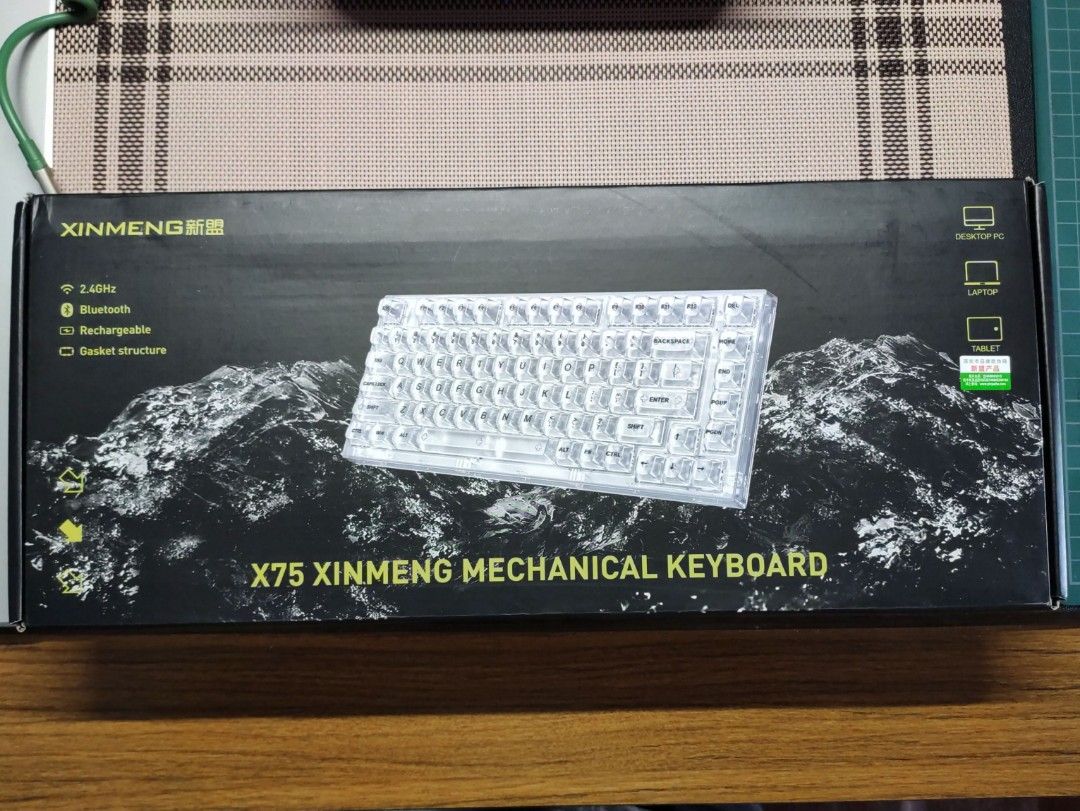 XingMeng X75 Transparent Custom Mechanical Keyboard Kailh Switches ...