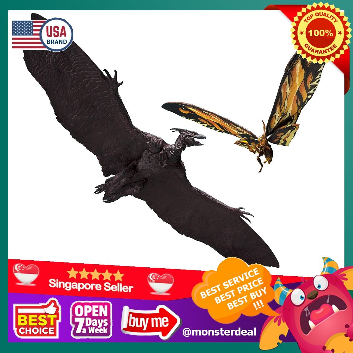 [YBR] Bandai Tamashii Nations S.H. MonsterArts Mothra (2019) & Rodan ...