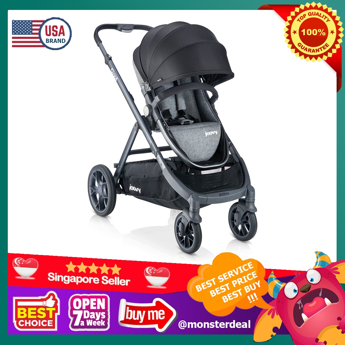 [YBR] (chk) JOOVY Qool Stroller Pram Baby Trolley Push Chair Jogger ...