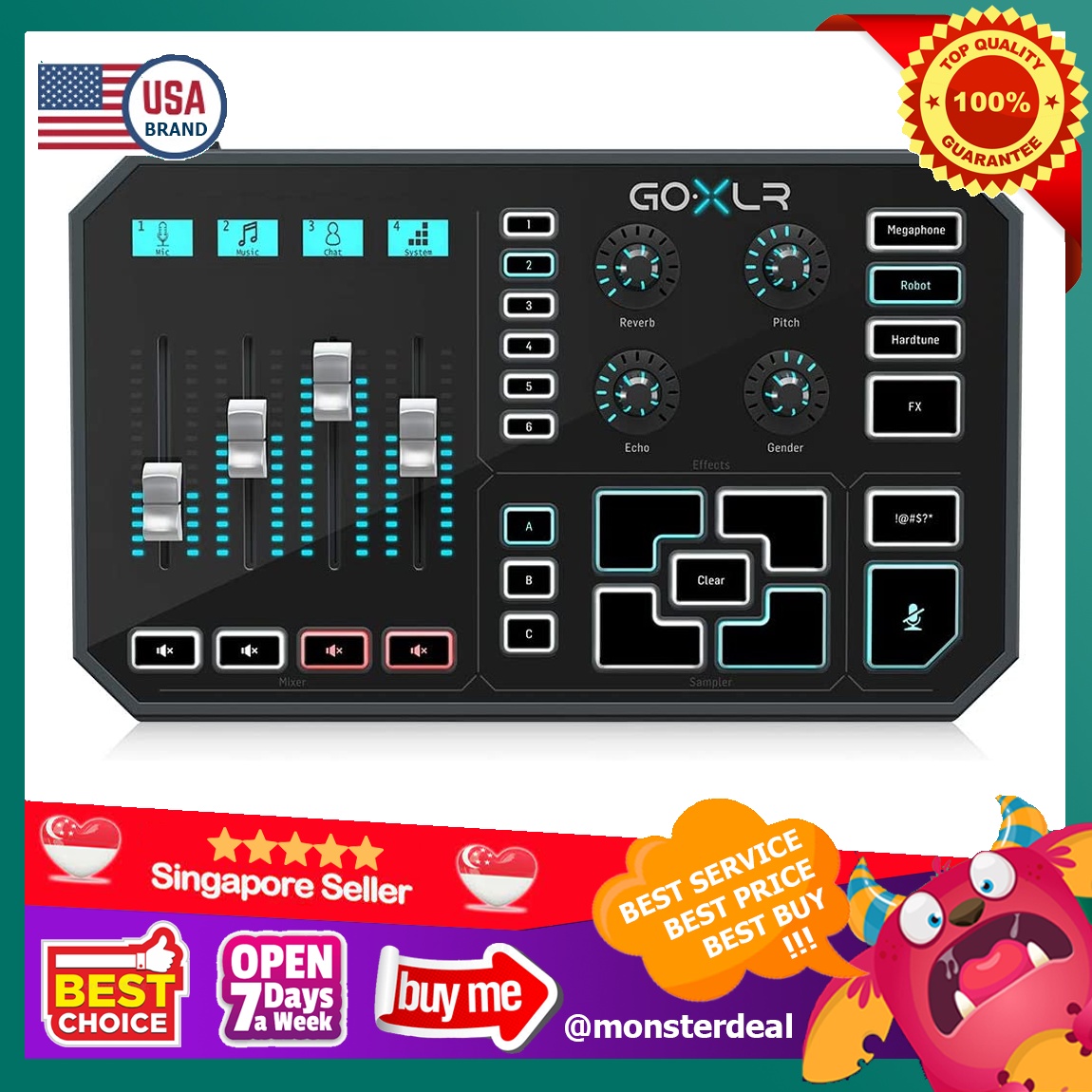 [YBR] GoXLR - Mixer, Sampler, & Voice FX for Streamers Multi-channel ...