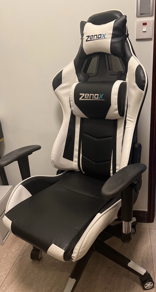 Zenox Mercury Racing Chair 水星系列電競椅 黑白色, 傢俬＆家居, 傢俬, 椅子 - Carousell