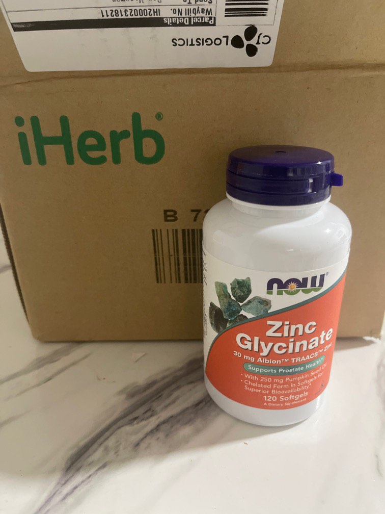 Zinc Glycinate iherb, Health & Nutrition, Health Supplements, Vitamins & Supplements on Carousell